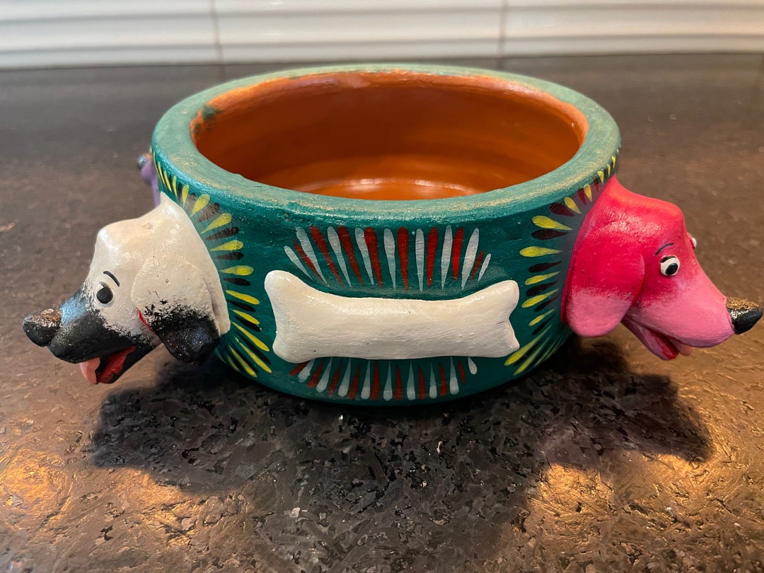 Dog Bowl, Green(ish), Dog Food Dish, Dog Feeding Dish, Personalized Dog ...