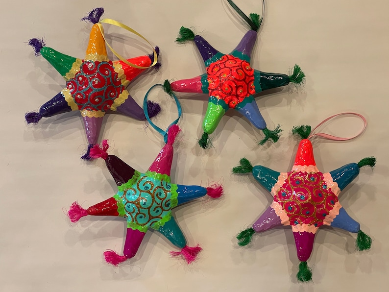 LARGE Mexican PINATA Ornaments, Mexican Christmas Ornament, Paper Mache ...