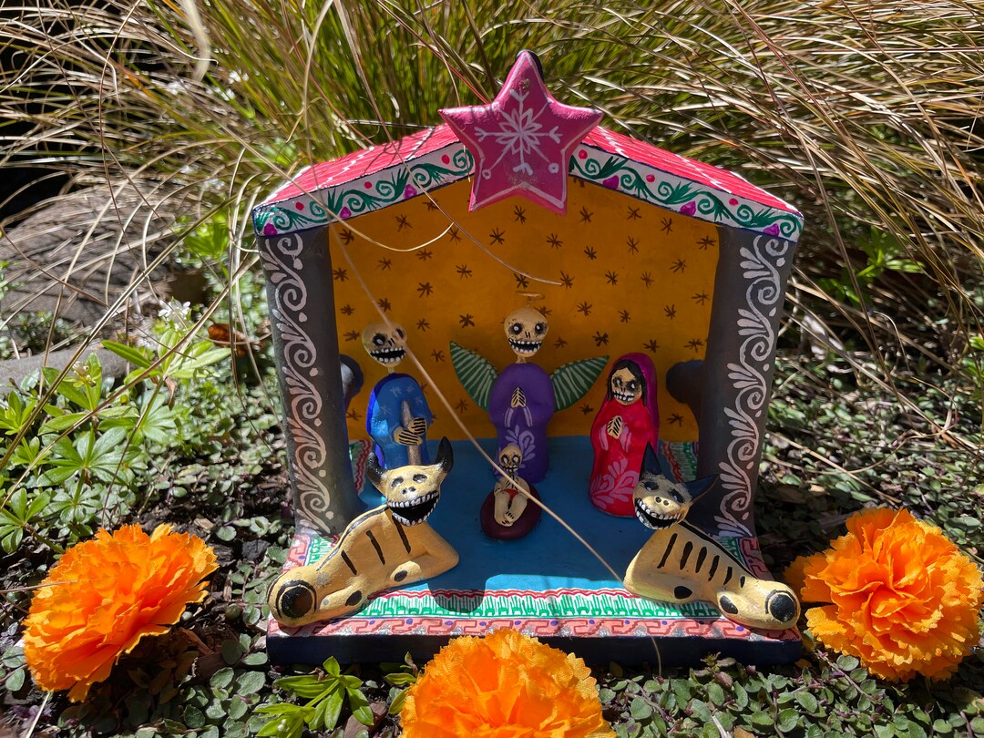 DAY of the DEAD Nativity Creche, Large,day of the Dead Decor, Dia De ...
