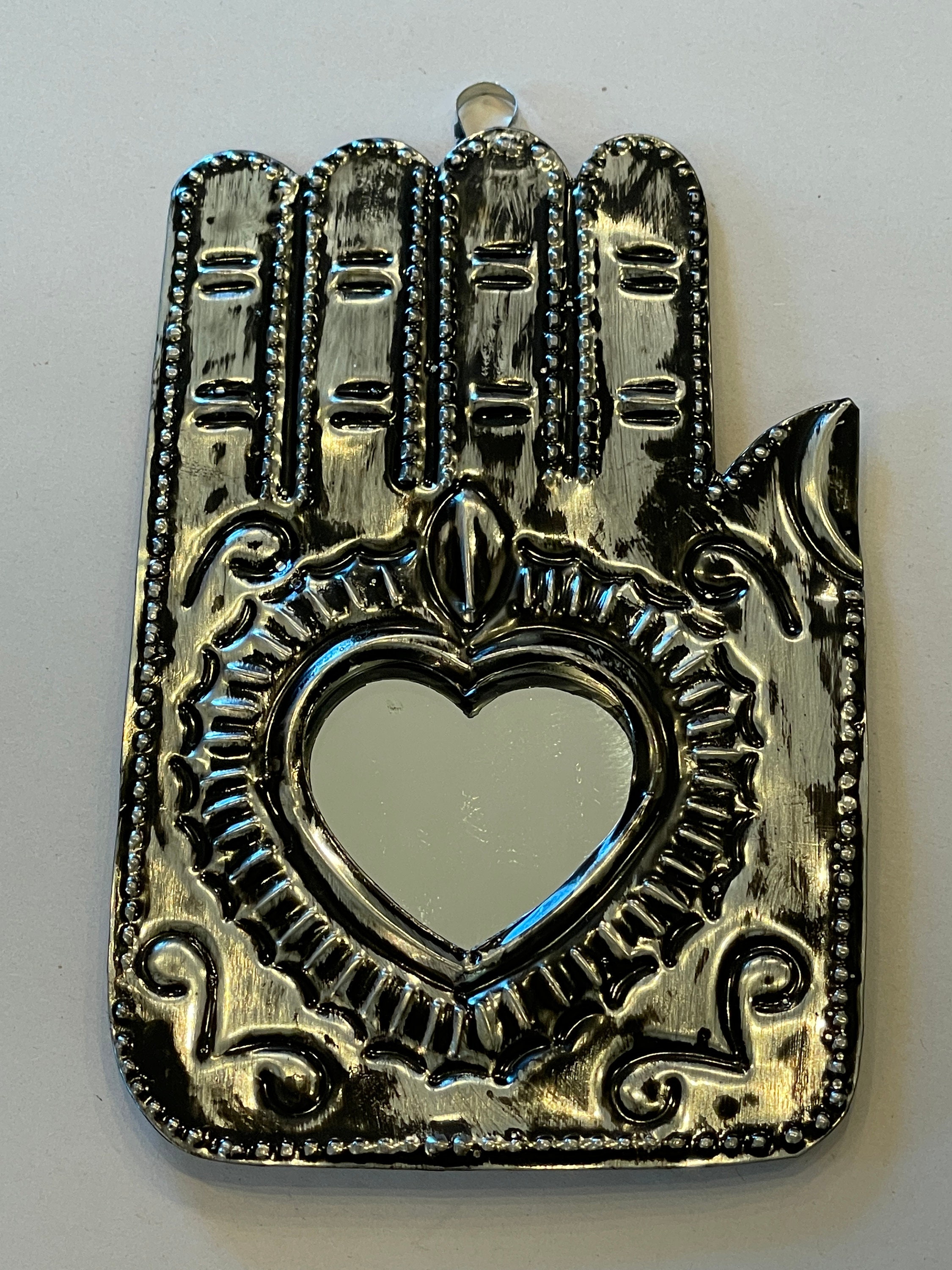 SET of FIVE Tin HEALING Hand Ornaments Tin Milagro Hand - Etsy