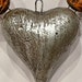 Large Silver CLAY HEART With WINGS, Mexican Heart, Mexican Sacred Heart ...