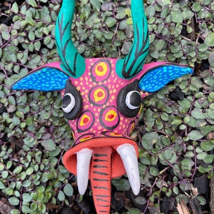 Small devil Masks From Michoacan, Mexican Folk Art, Ocumicho Folk Art ...