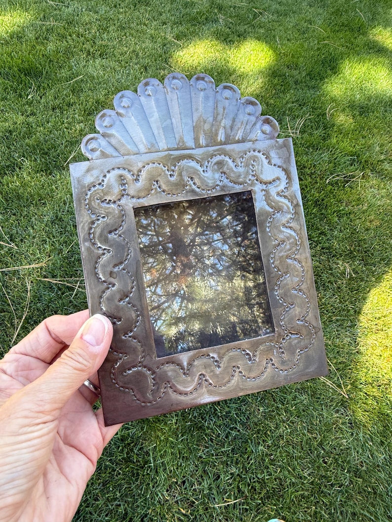 Tin Nicho With Glass Door, Mexican Nicho, Mexico Religious Art, Rustic ...