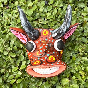 Small devil Masks From Michoacan, Mexican Folk Art, Ocumicho Folk Art ...