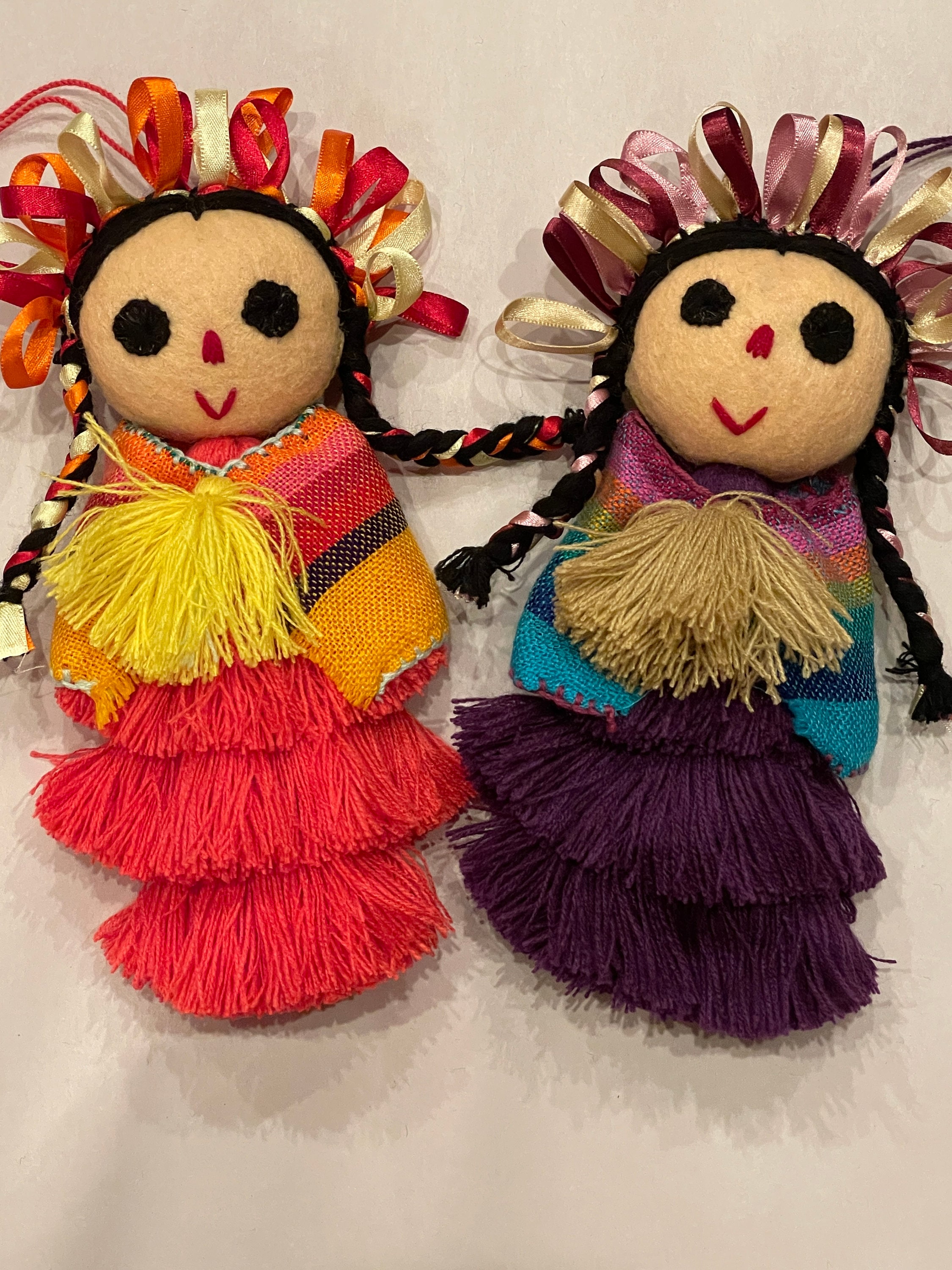 SET of TWO Mexican Maria Dolls Maria Doll Ornament Mexico - Etsy UK
