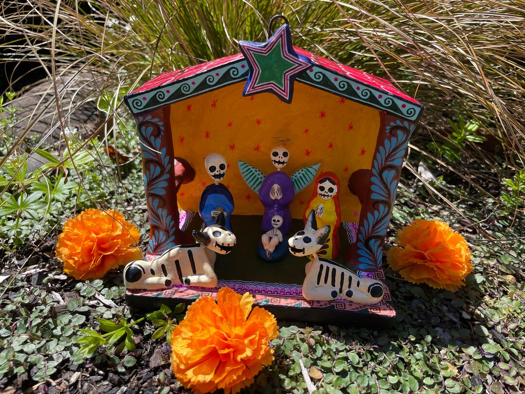 DAY of the DEAD Nativity Creche, Large,day of the Dead Decor, Dia De ...
