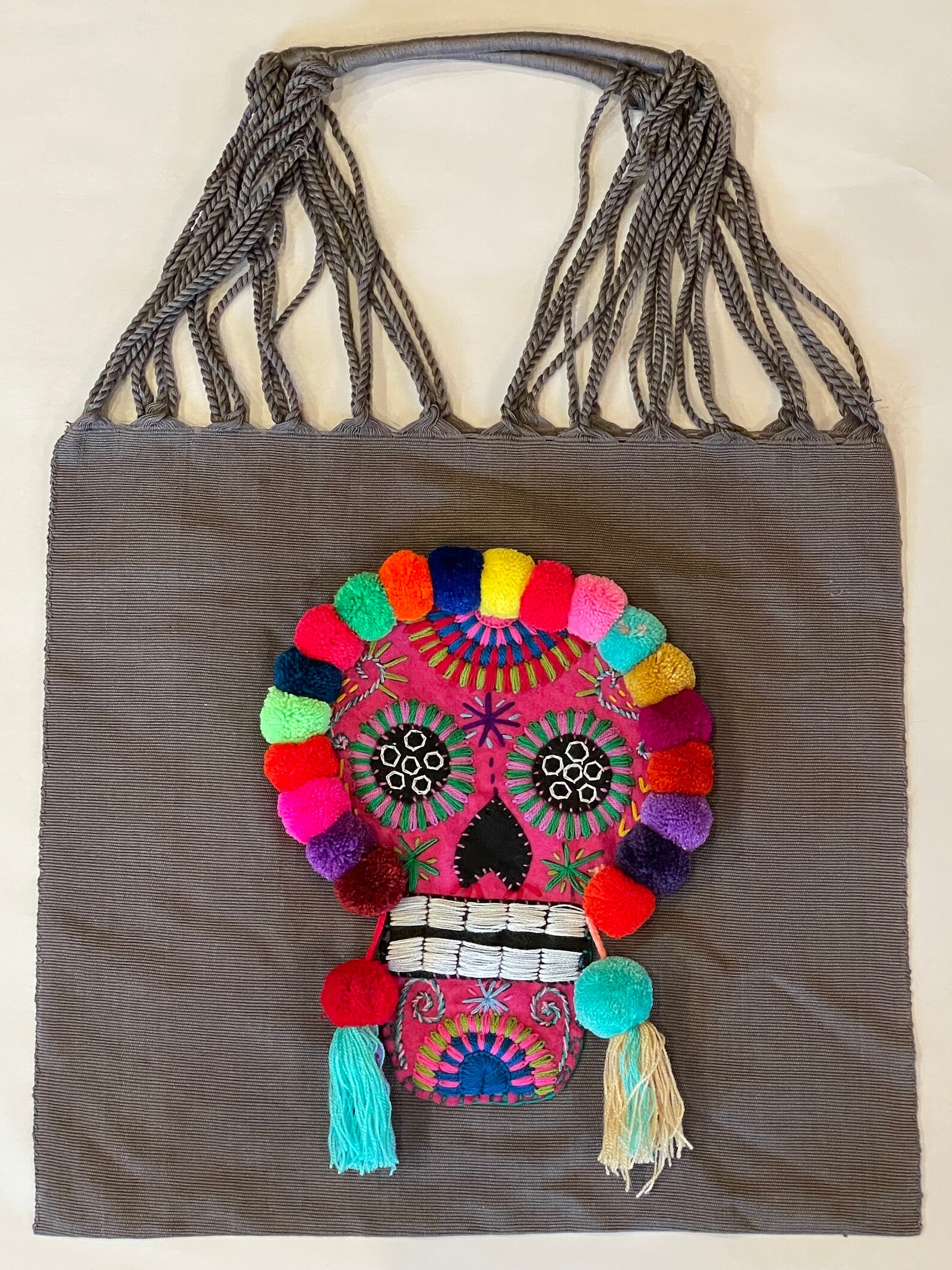 Mexican Loom WOVEN CATRINA TOTE Day of the Dead Tote Dia De - Etsy