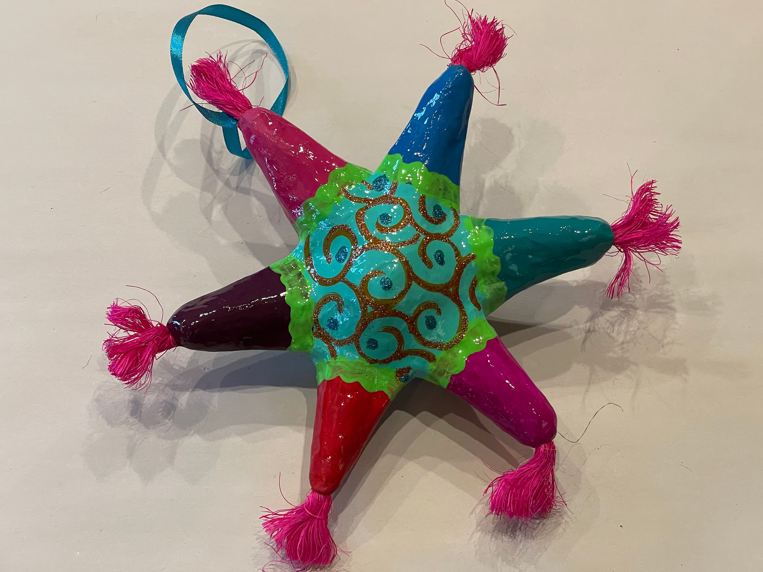 LARGE Mexican PINATA Ornaments, Mexican Christmas Ornament, Paper Mache ...