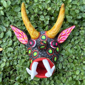 Small devil Masks From Michoacan, Mexican Folk Art, Ocumicho Folk Art ...