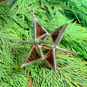 Moravian Star, Set of 3, LIGHT MAUVE, Stained Glass Star, Red Moravian ...