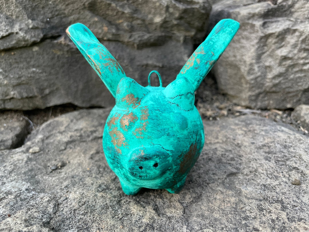 Mexico Flying Pig, Pig With Wings, Pig Ornament, Turquoise Pig Ornament ...