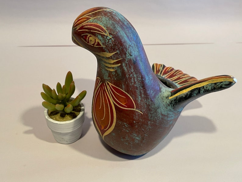 Terracotta Dove Planter, Mexican Planter, Talavera Dove Pot, Succulent ...