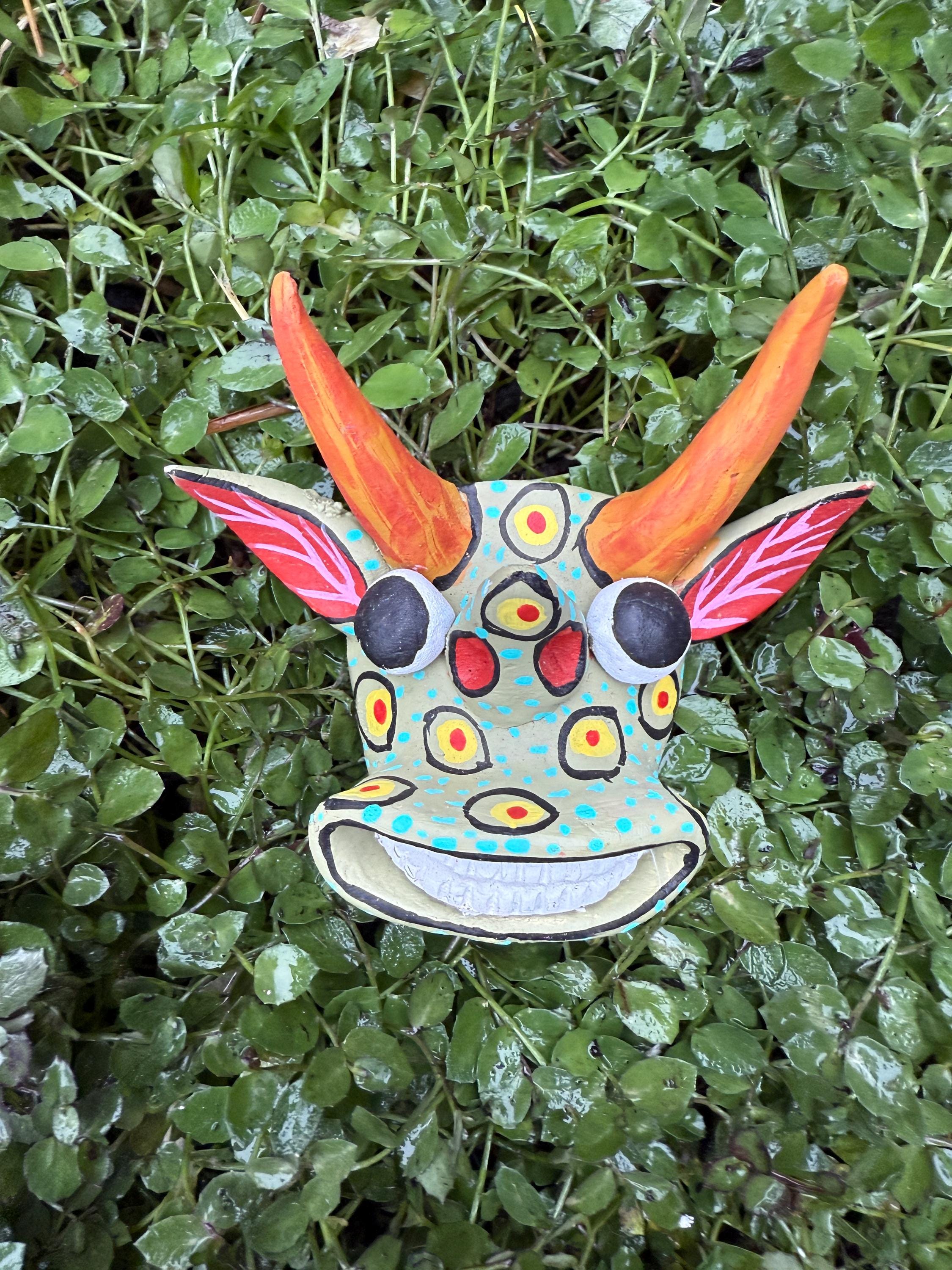 Small "devil" Masks From Michoacan, Mexican Folk Art, Ocumicho Folk Art ...