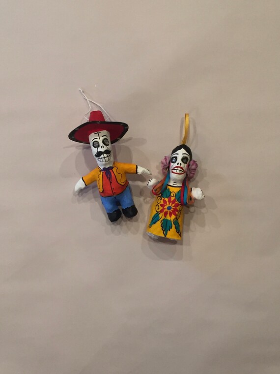 Mini DAY of the DEAD Ornaments Dia De Los Muertos Mexican - Etsy