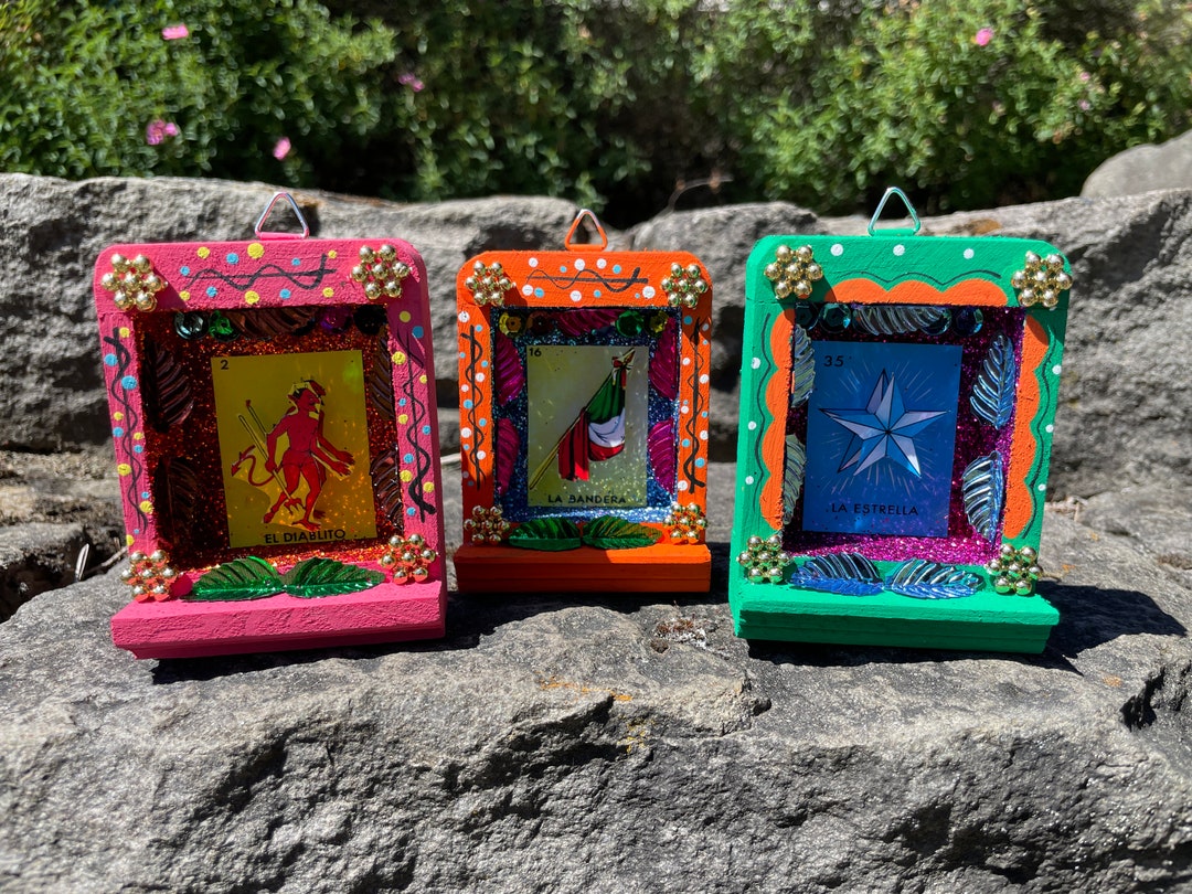 Loteria Nicho, Small, Wooden, Mexico Kitschy Art, Mexican Nicho, Mexico ...
