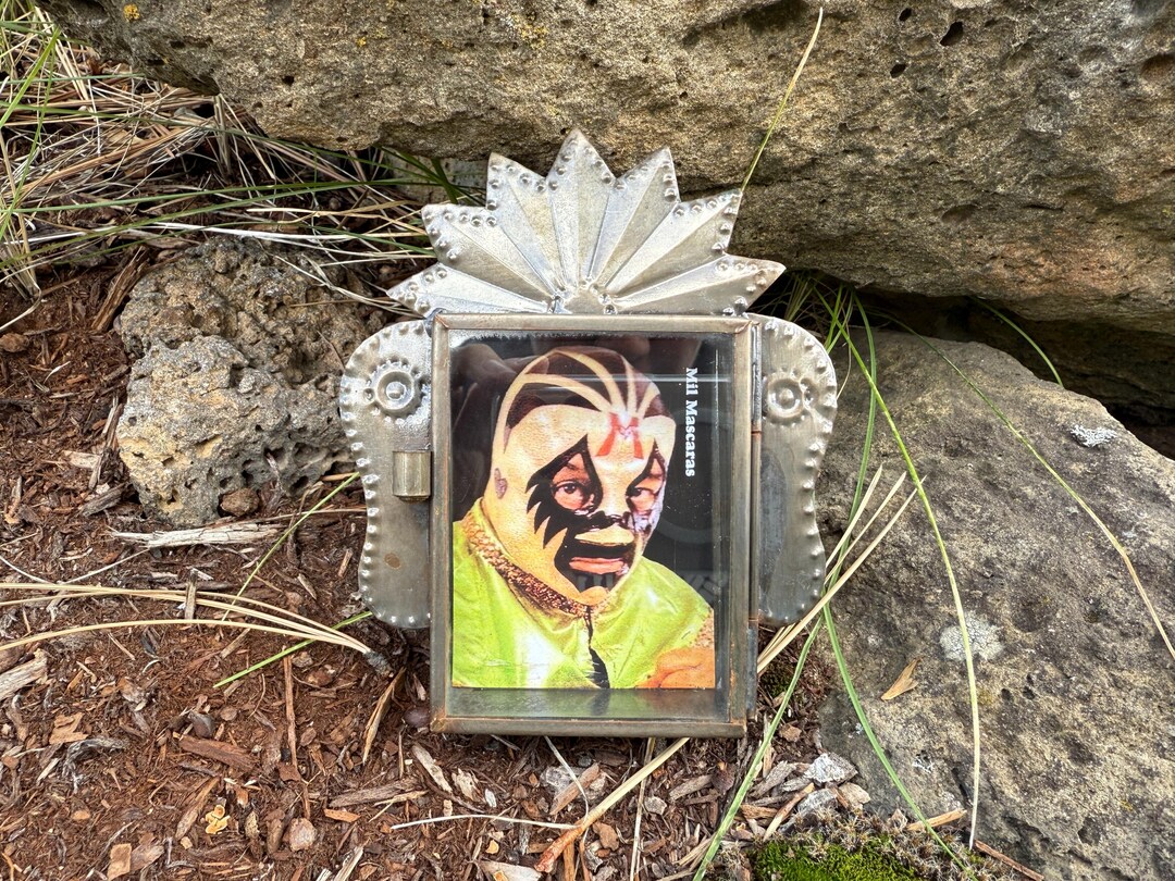 Miniature Nicho With Mexican Lucha Libre Image, Mexican Nicho, Mexico ...