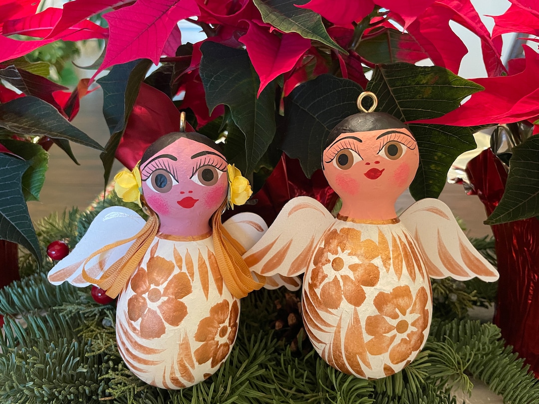 ANGEL Ornaments, GOLD, Mexican Angel Ornaments, Mexican Christmas ...