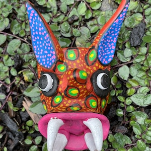 Small devil Masks From Michoacan, Mexican Folk Art, Ocumicho Folk Art ...