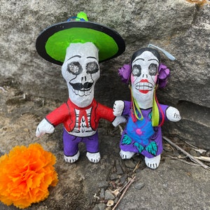 Mini DAY of the DEAD Ornaments, Dia De Los Muertos, Mexican Calaveras ...