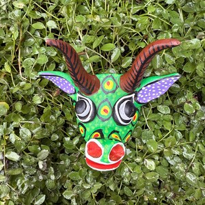 Small "devil" Masks From Michoacan, Mexican Folk Art, Ocumicho Folk Art ...