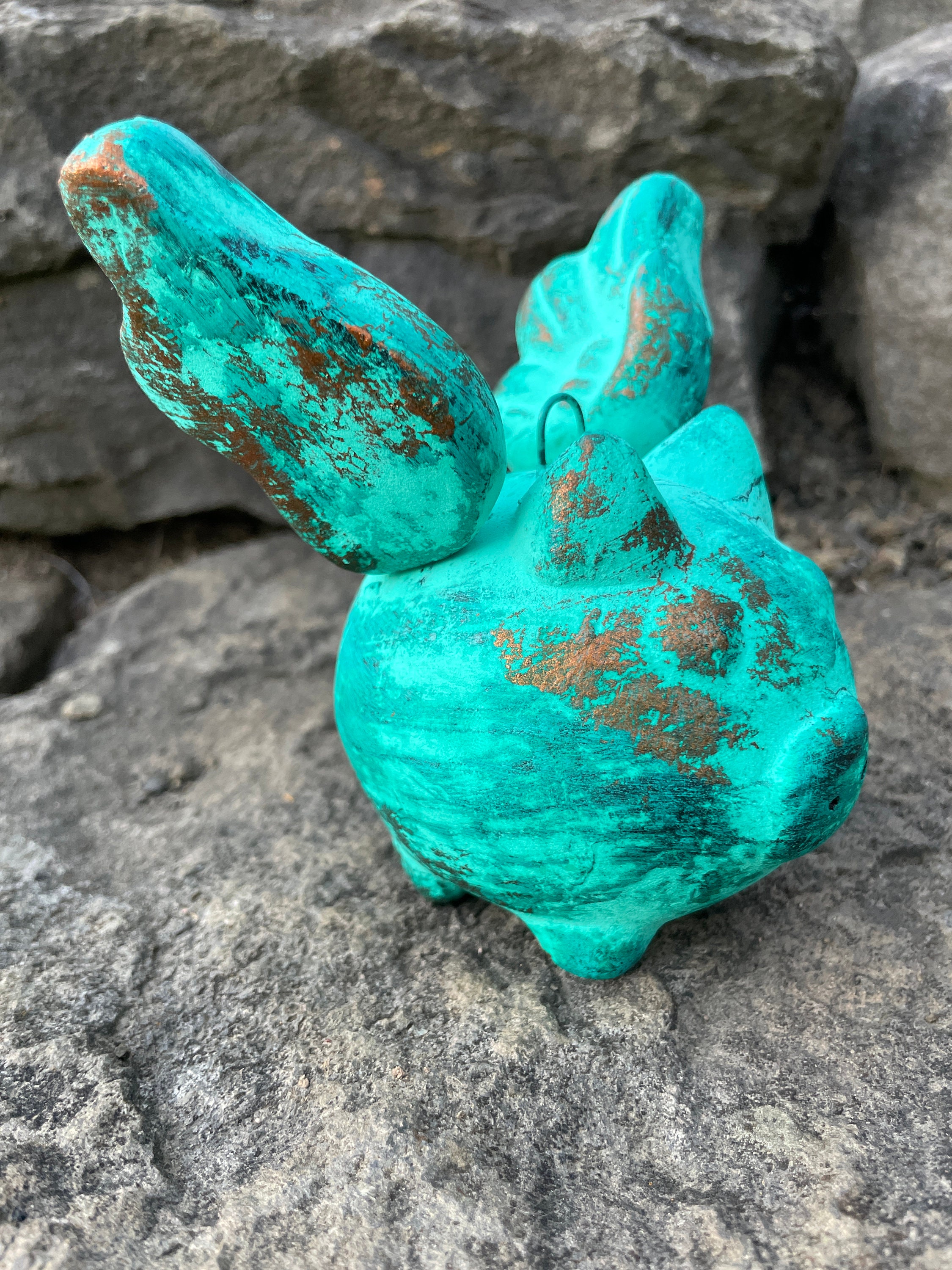 Mexico Flying Pig, Pig With Wings, Pig Ornament, Turquoise Pig Ornament ...