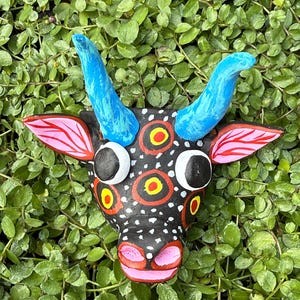 Small devil Masks From Michoacan, Mexican Folk Art, Ocumicho Folk Art ...