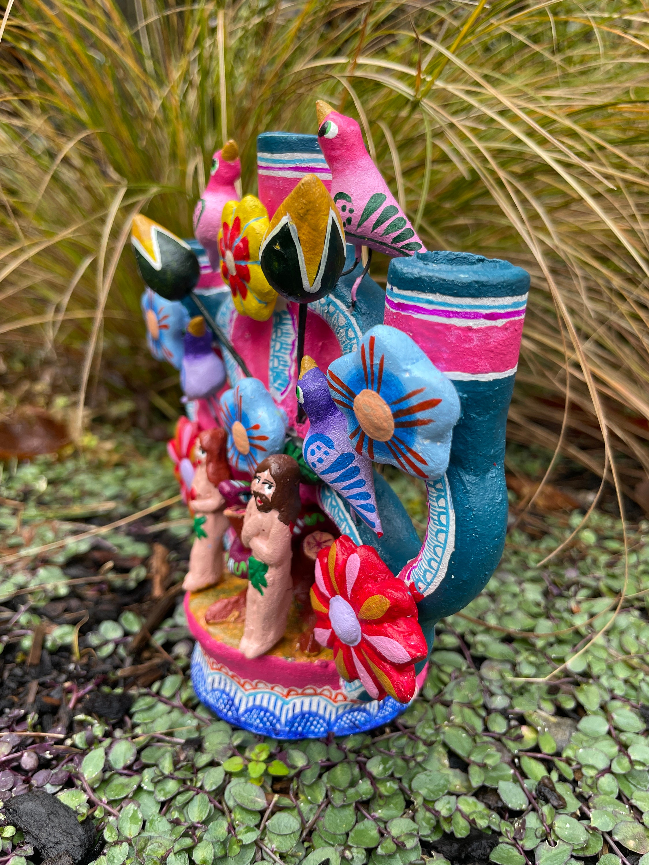 TREE of LIFE Candelabra, Clay, Mexican Tree of Life, Mexican Pottery ...