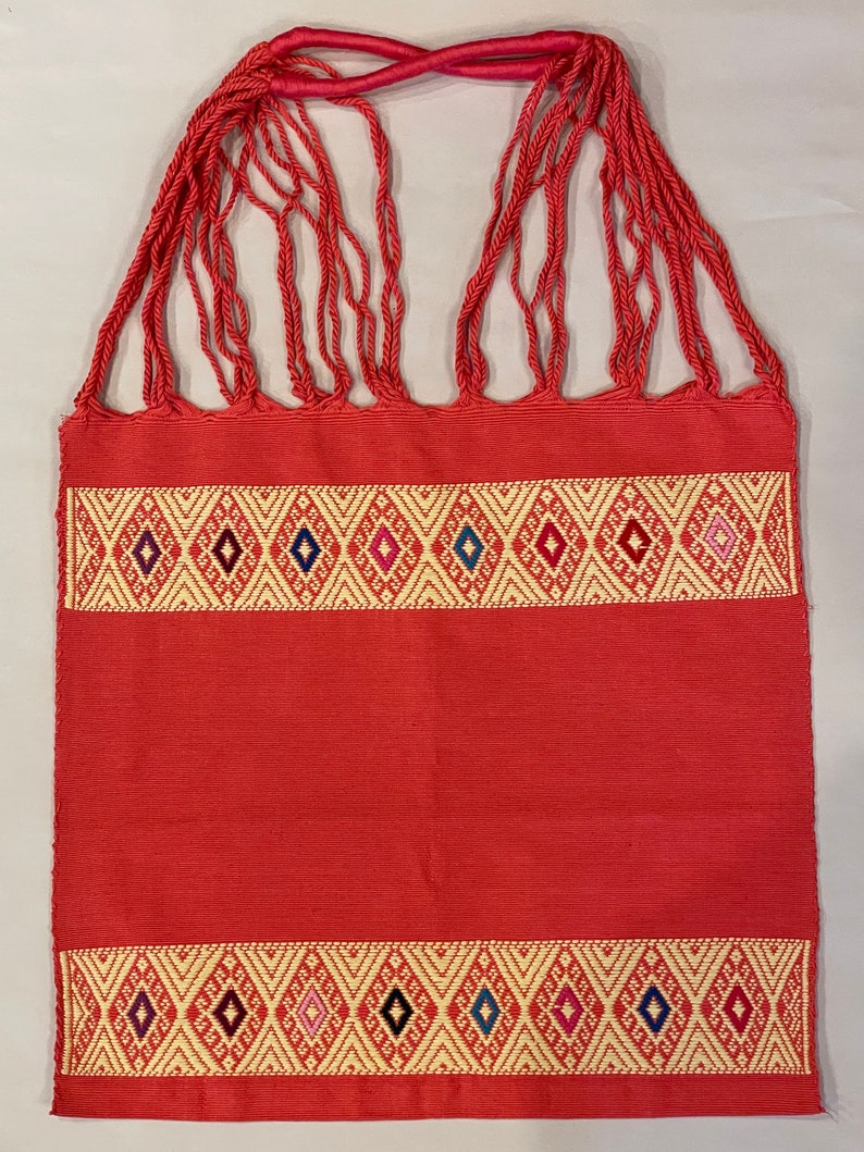 Mexican Loom WOVEN TOTE Traditional Designs Hammock Market - Etsy
