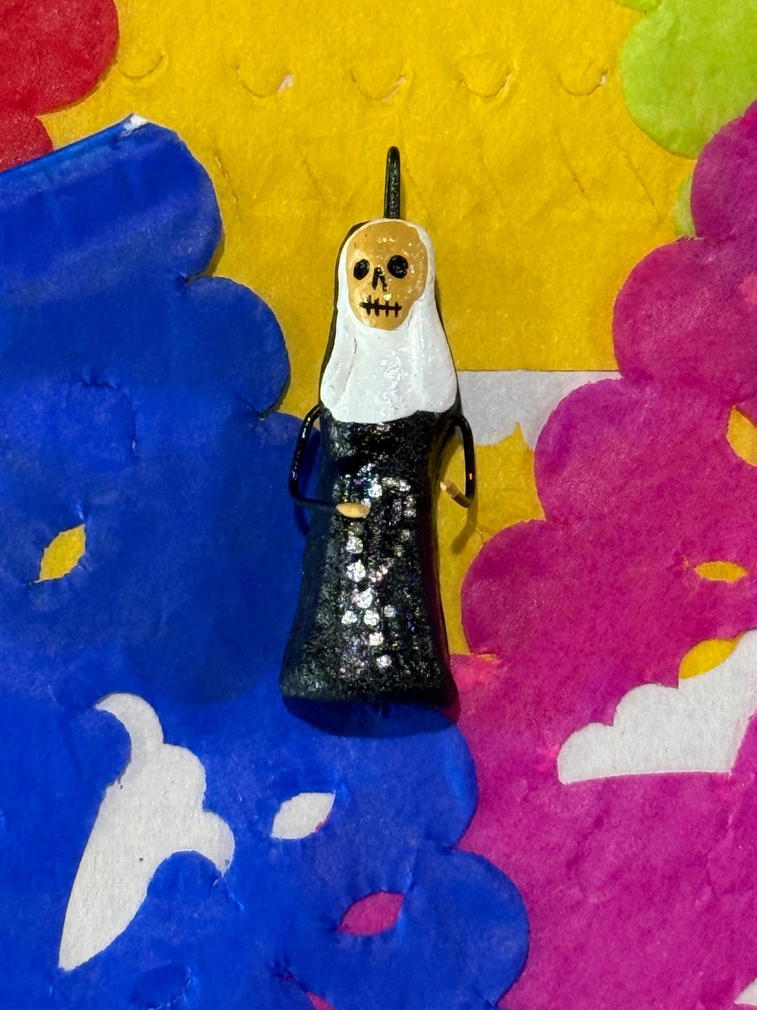 Miniature Calavera Nun, Mini Day of the Dead, La Monja, Mexican Nun ...