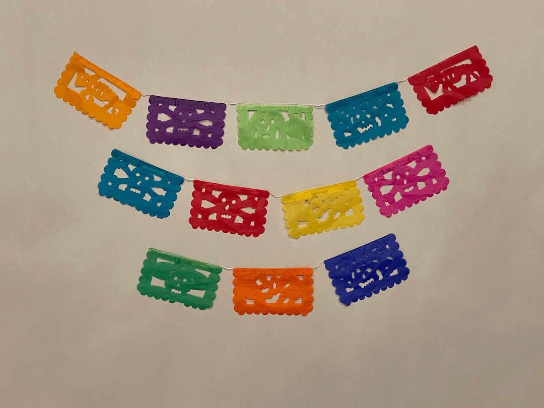 DAY of the DEAD, Papel Picado, MINI, Dia De Muertos, Mexican Banner ...