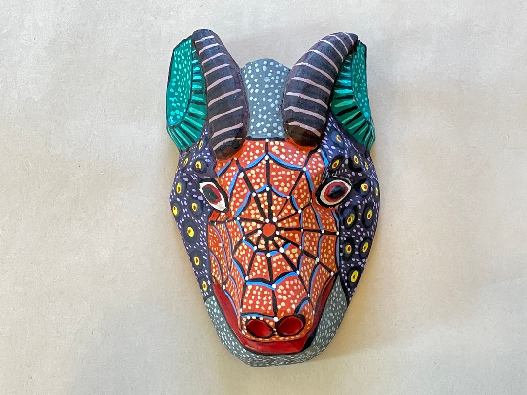 Ocumicho Wooden Mask, Smallish, Mexican Folk Art, Ocumicho Folk Art ...