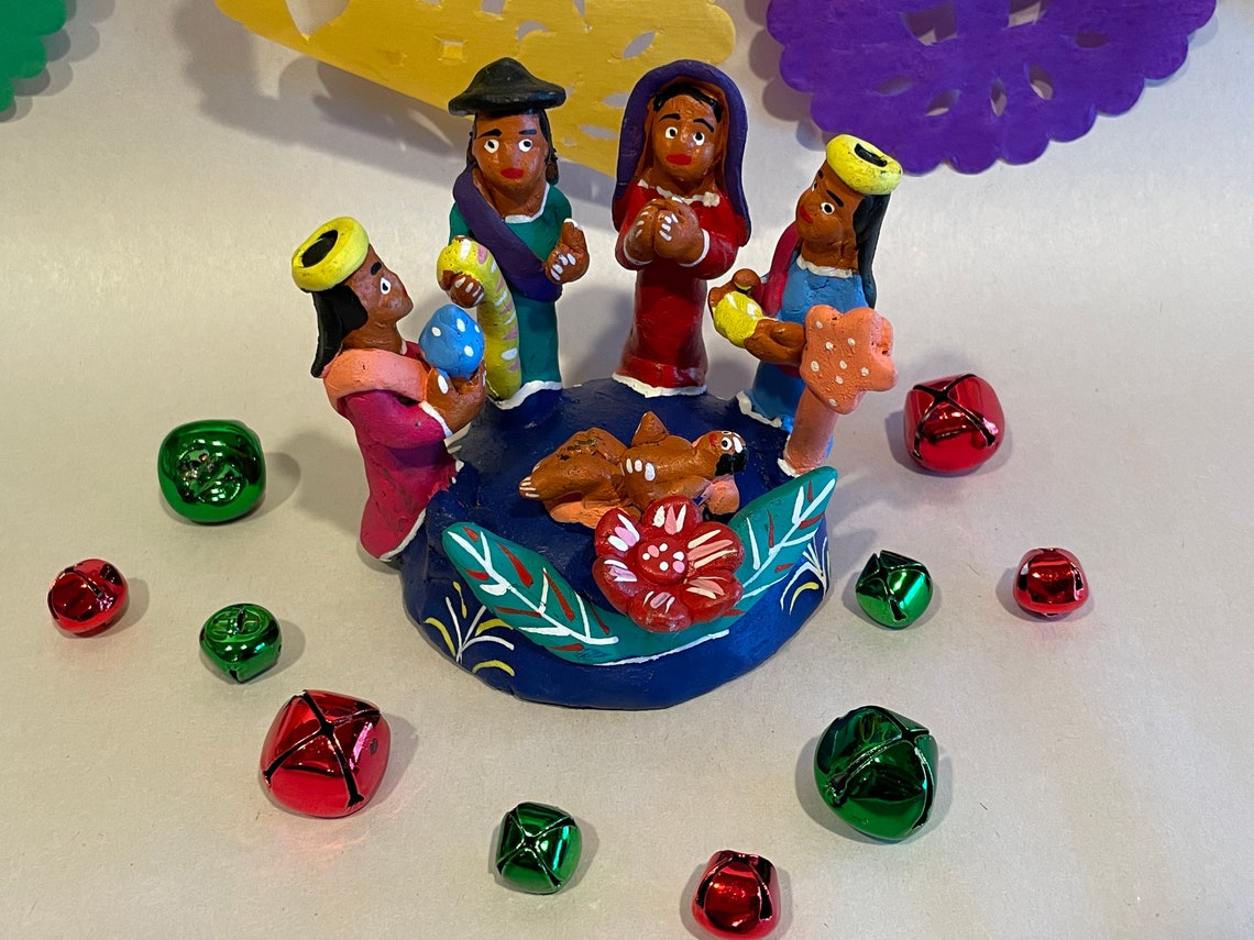 Mexican NATIVITY Set, Mexican Nativity, Mexican Creche, Christmas Decor ...