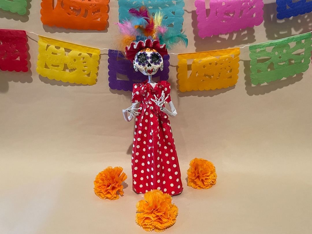 Catrina, Day of the Dead, CATRINA With FEATHERS, Paper Mache, Dia De ...