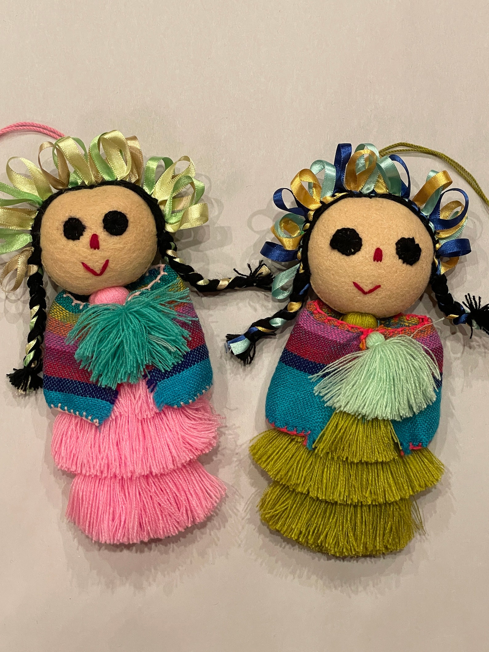 SET of TWO Mexican Maria Dolls Maria Doll Ornament Mexico - Etsy