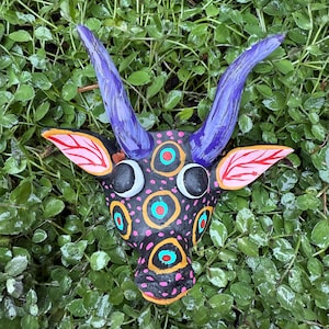 Small "devil" Masks From Michoacan, Mexican Folk Art, Ocumicho Folk Art ...