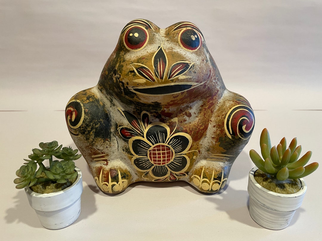 Succulent Frog Planter, Terracotta Planter, Talavera Frog Pot ...