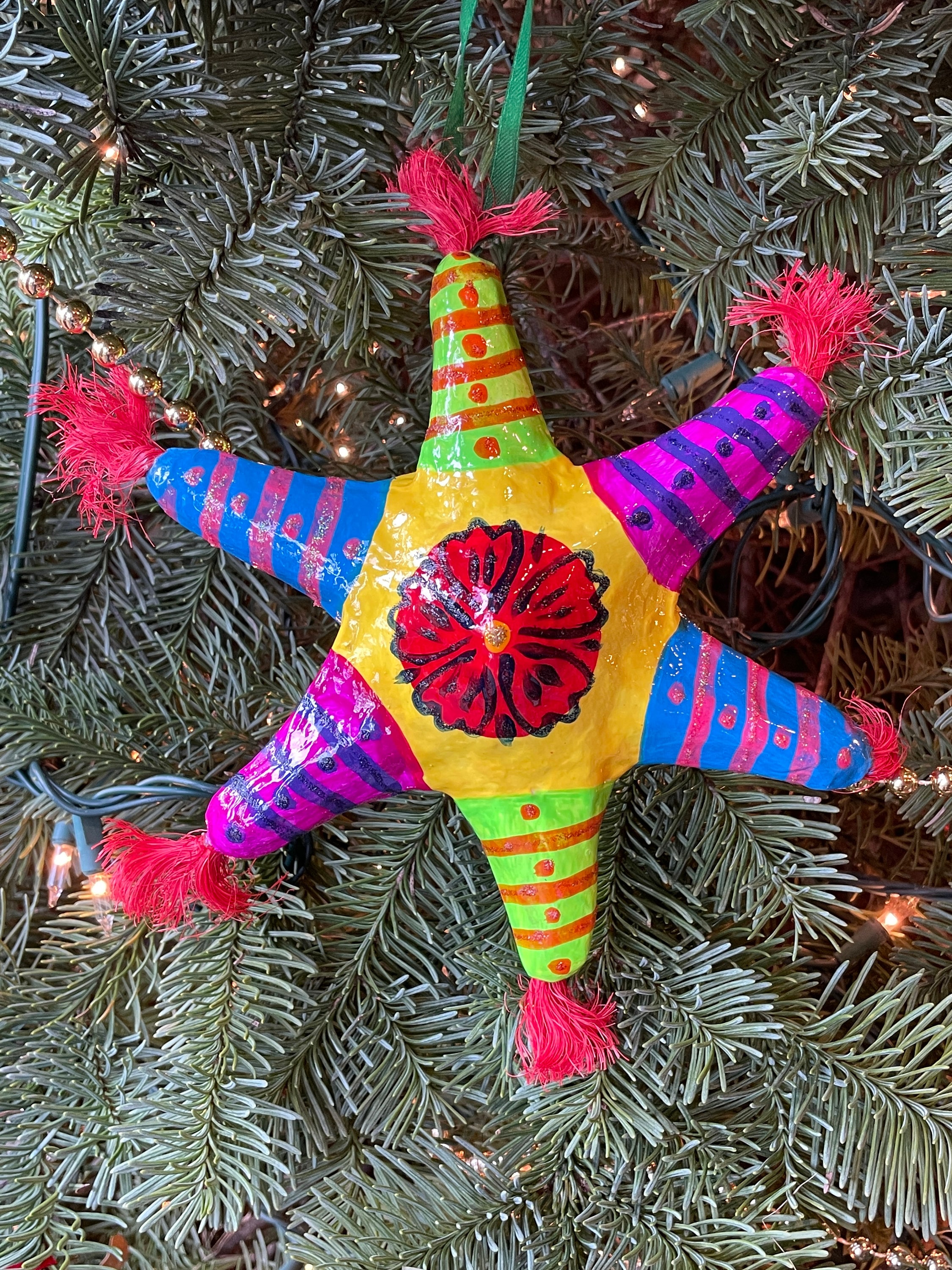 LARGE Mexican PINATA Ornaments, Mexican Christmas Ornament, Paper Mache ...