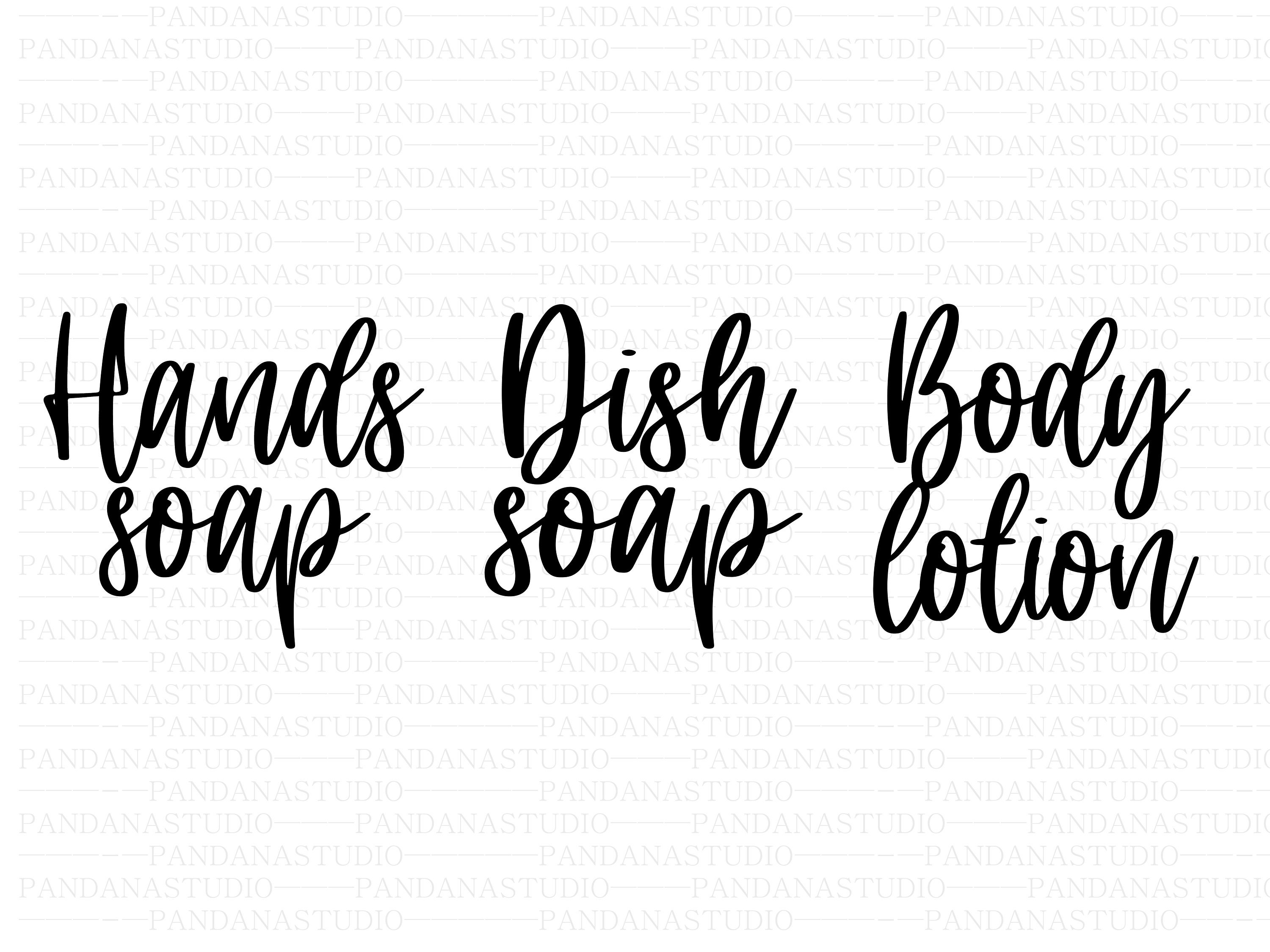 SVG Dispenser Labels Hands Soap, Dish Soap & Body Lotion - Etsy