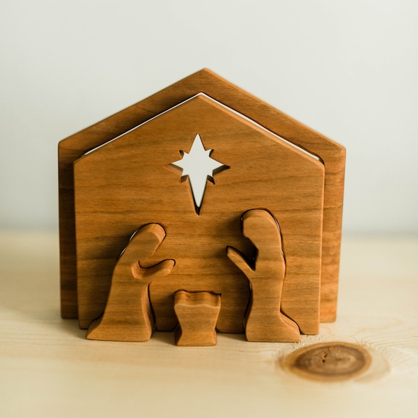 Wooden Nativity - Etsy