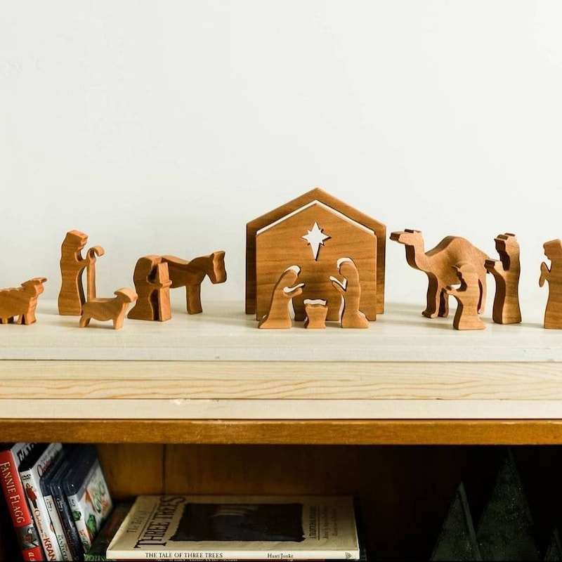 Mini Carved Nativity - Etsy