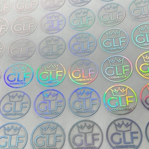 Custom Metallic Foil Sticker | Custom Logo | Any Text | Business | Any ...