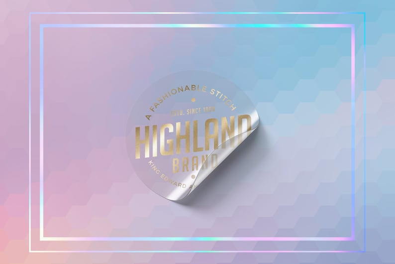 Custom Metallic Foil Sticker Custom Logo Any Text - Etsy