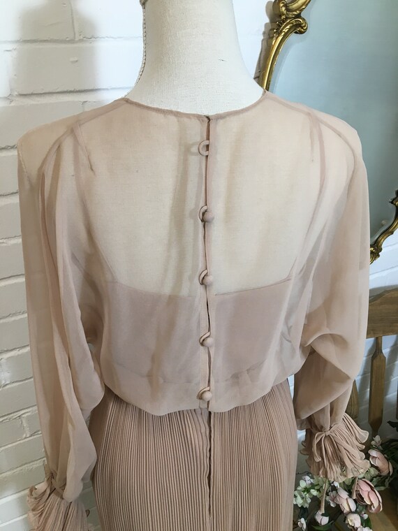 Elegant Grecian style 70s evening gown by Roter Coutu… - Gem