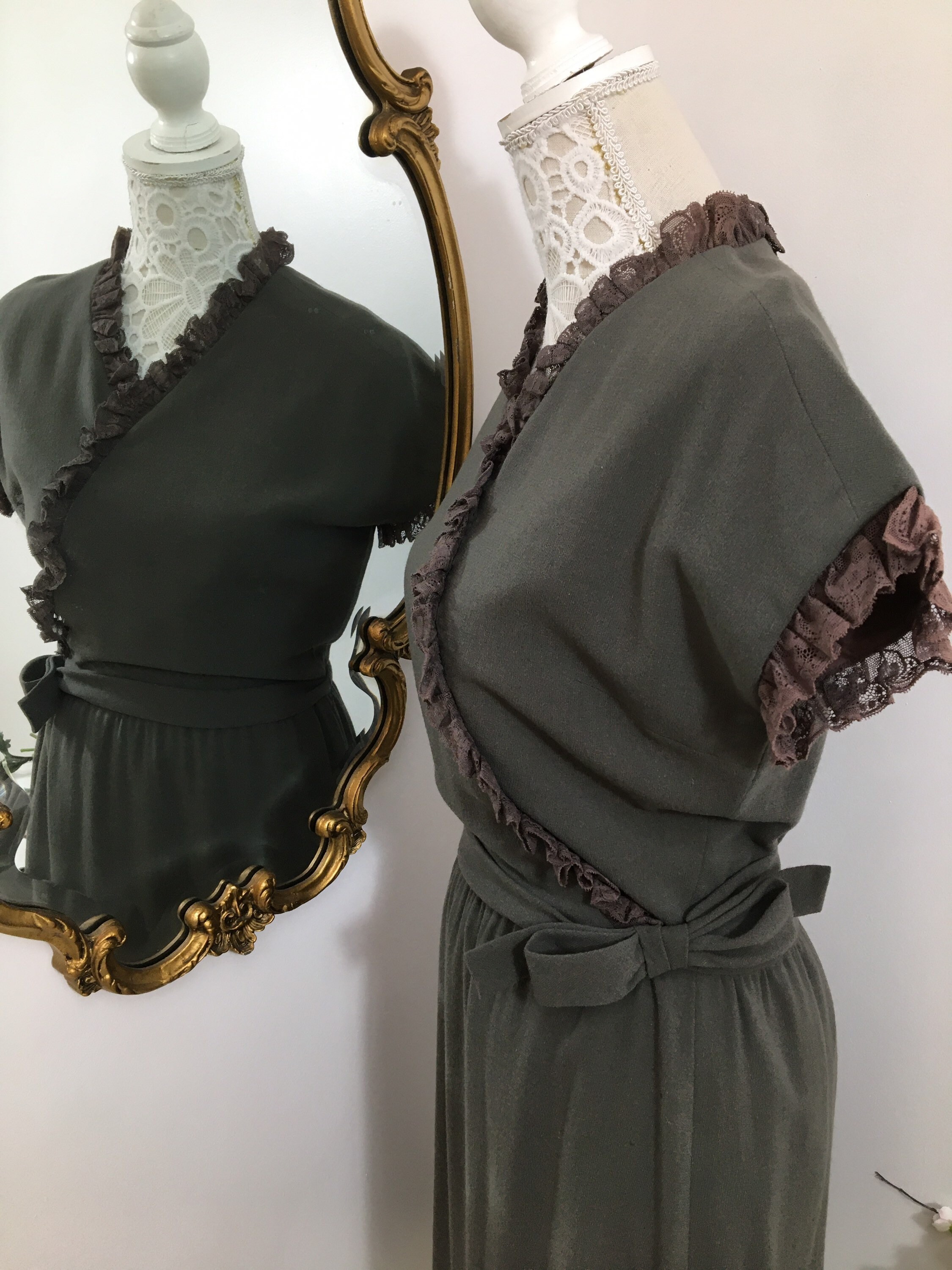 Harrods Dorville 1950s Sage Green Dress - Etsy