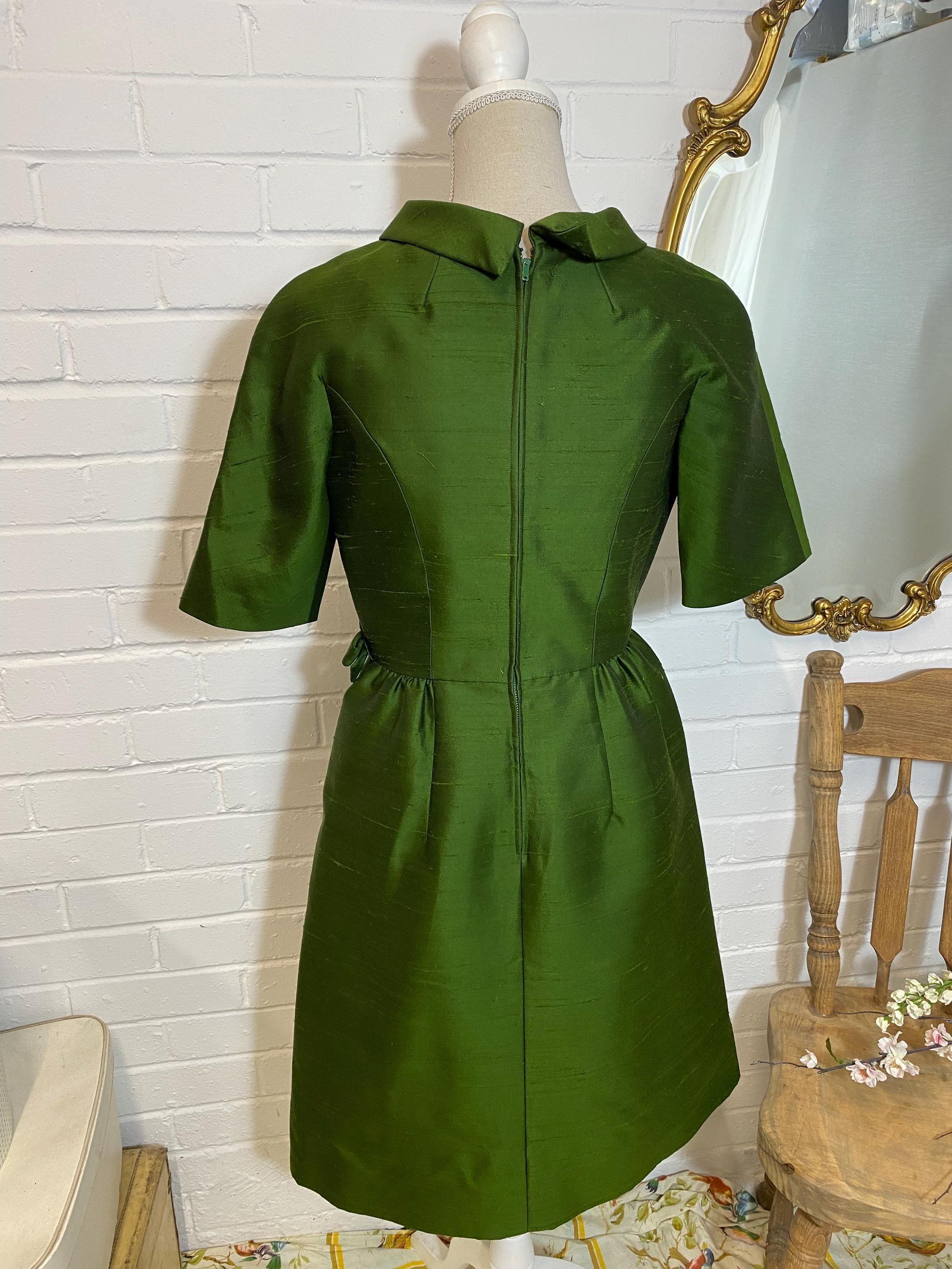 Harrods 1950s Stunning Emerald Green Dress - Etsy