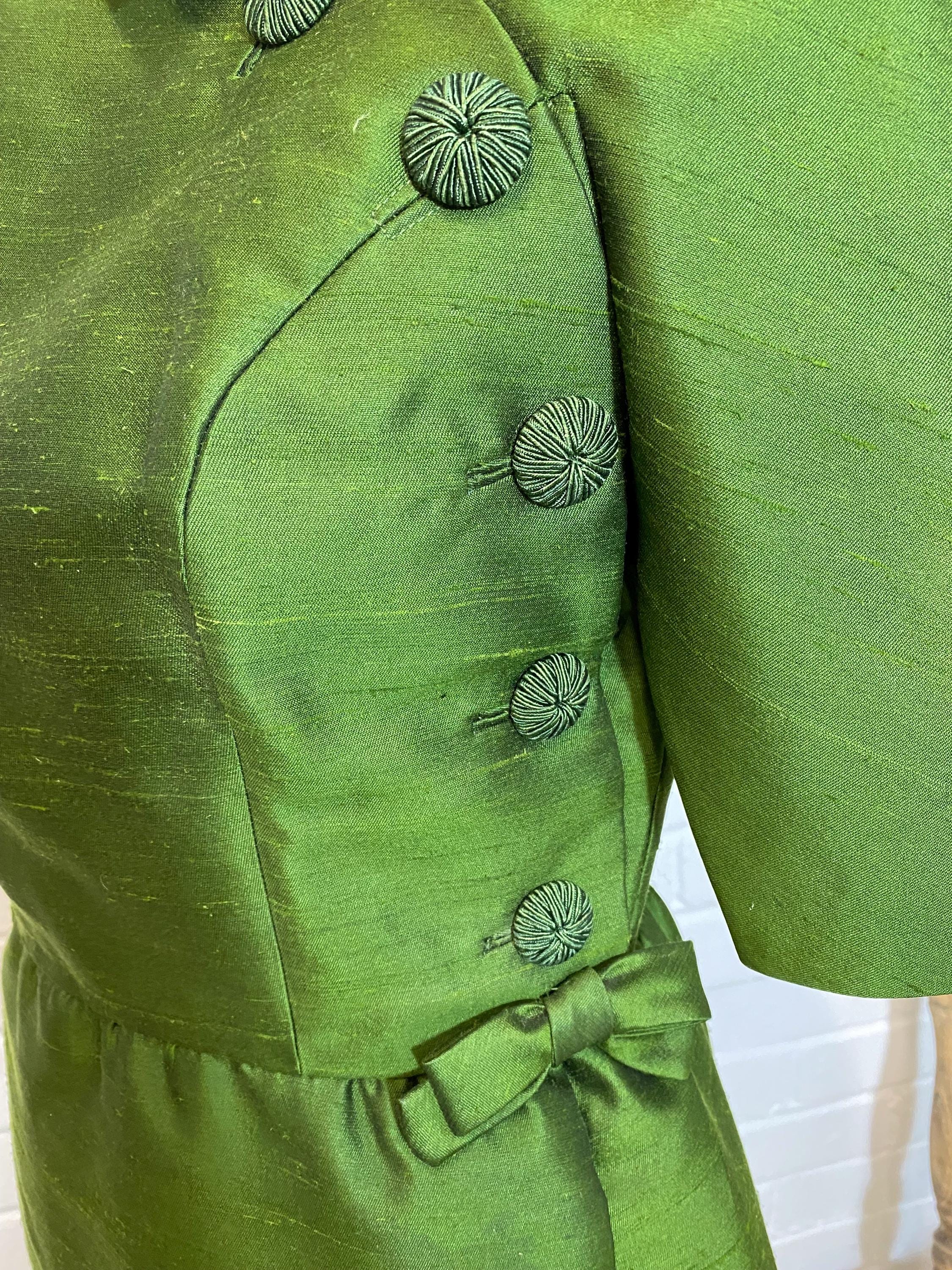 Harrods 1950s Stunning Emerald Green Dress - Etsy