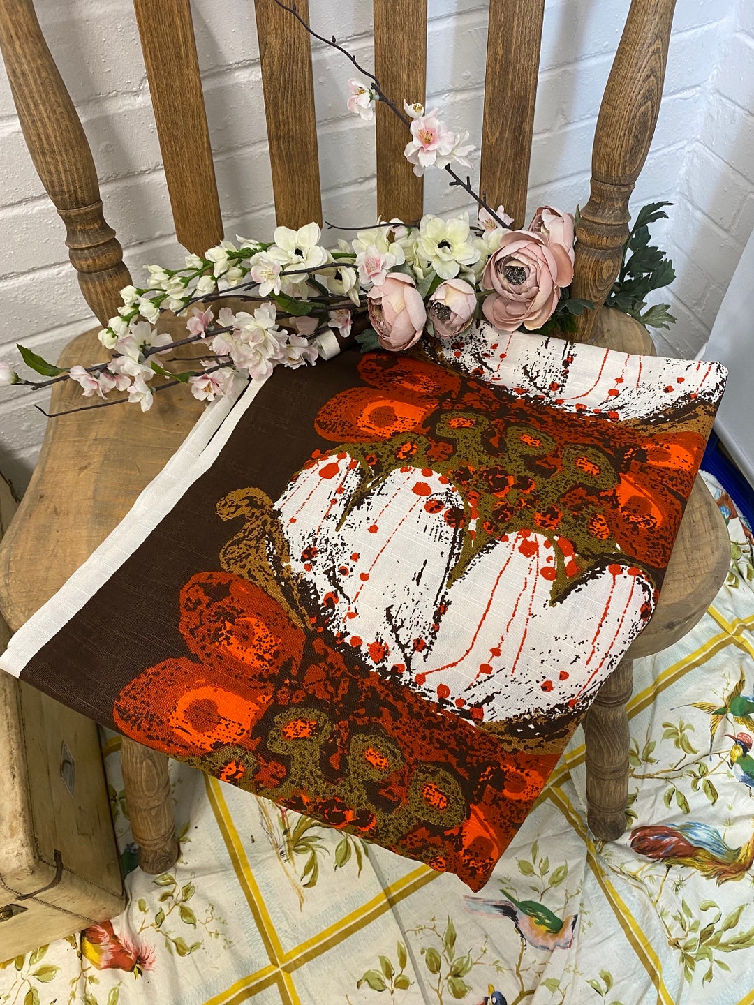 Swedish Boras Cotton 1960s Large Fabric Length - Etsy