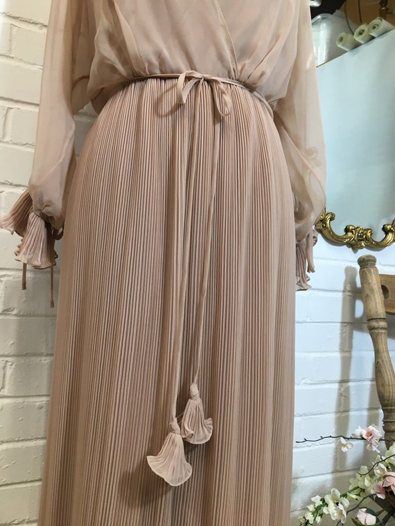 Elegant Grecian style 70s evening gown by Roter Coutu… - Gem