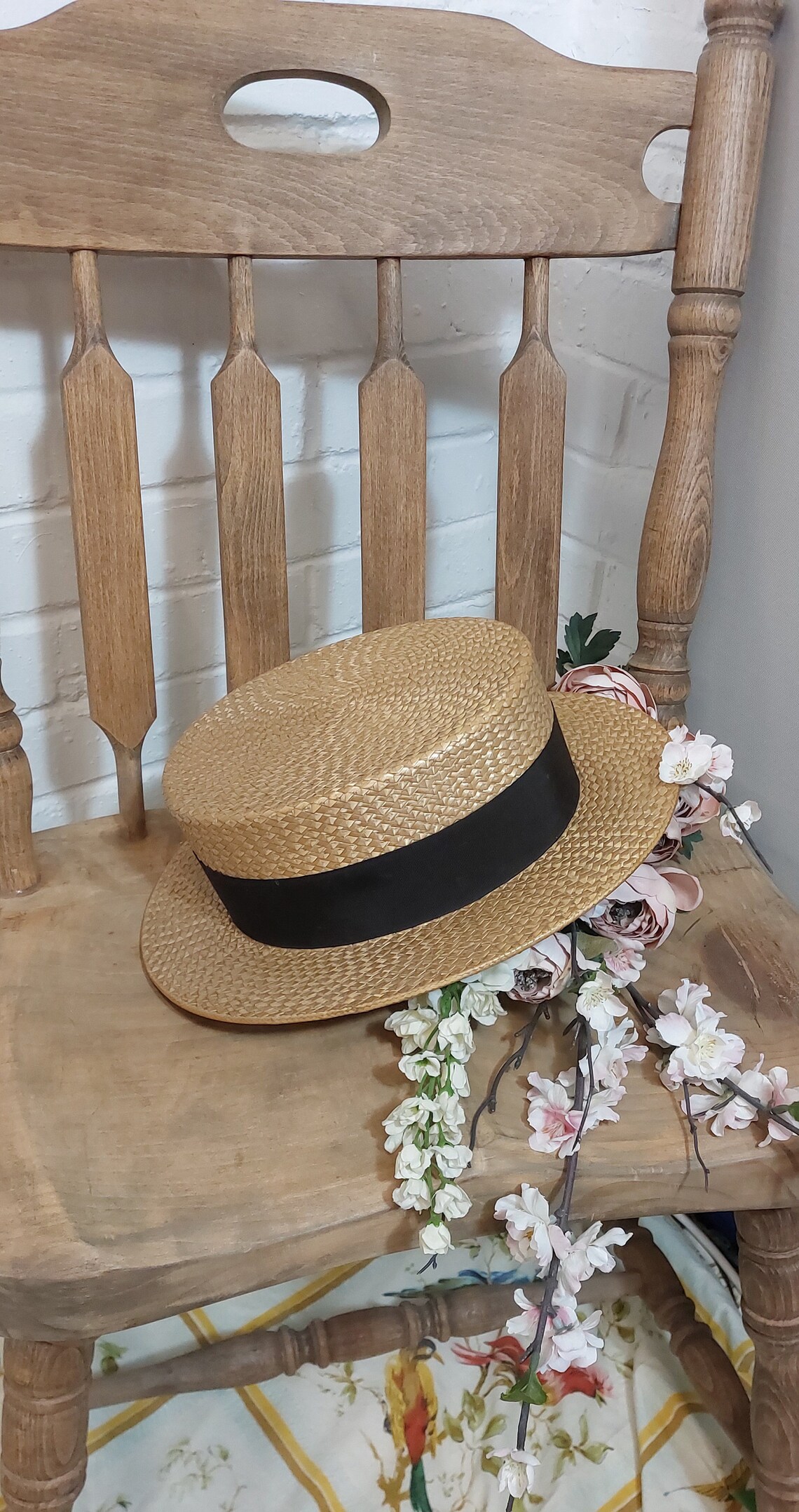 Dunn & Co. 1930s Woven Straw Boater - Etsy