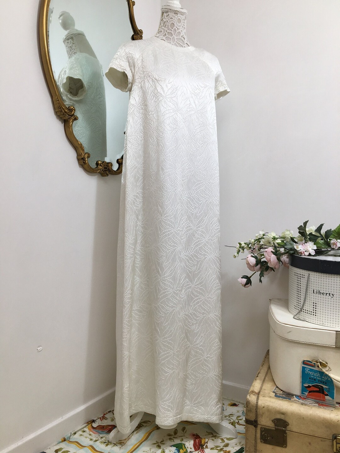 Very Classy Marcel Fenez 1960s White Maxi Dress - Etsy